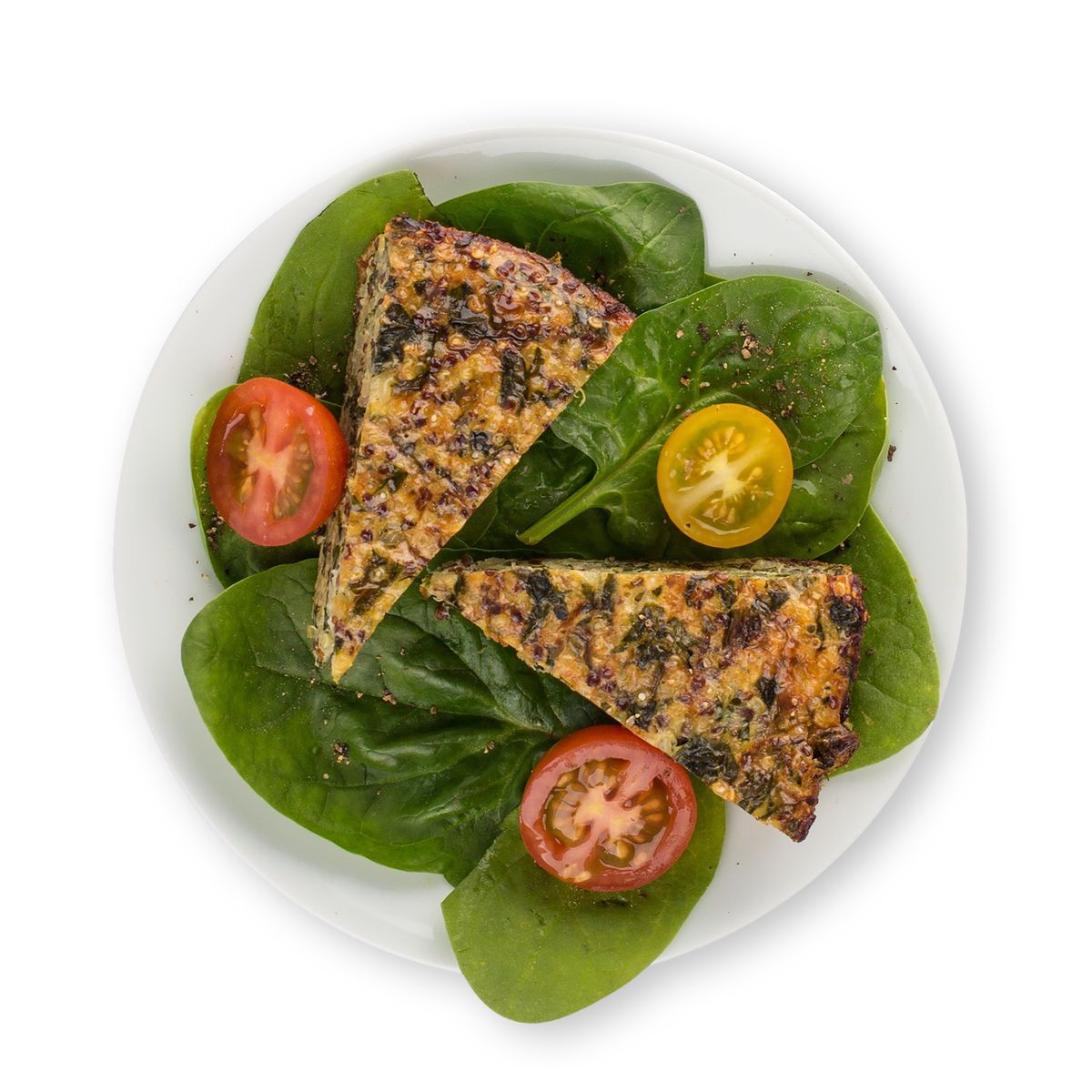 Spinat Quinoa Quiche von feastr
