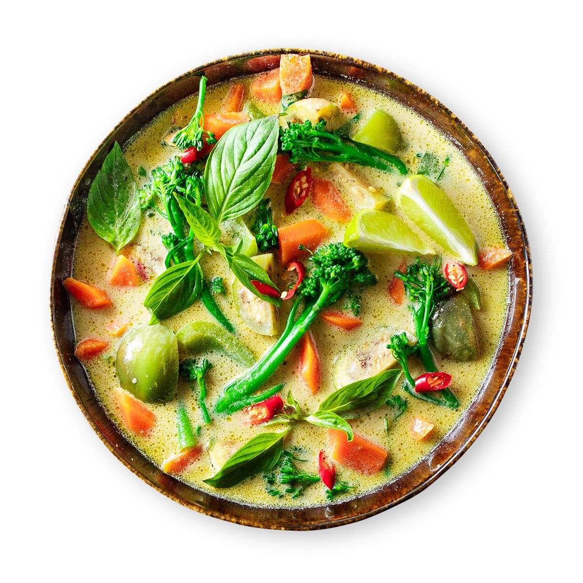 Vegetarisches Grünes Thai Curry Von Feastr