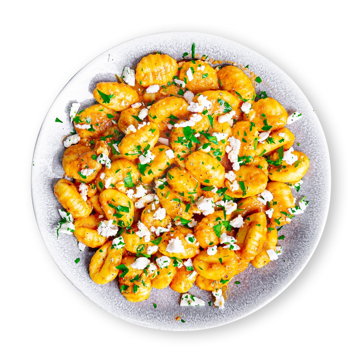 Gnocchi with Feta Tomato Sauce by feastr