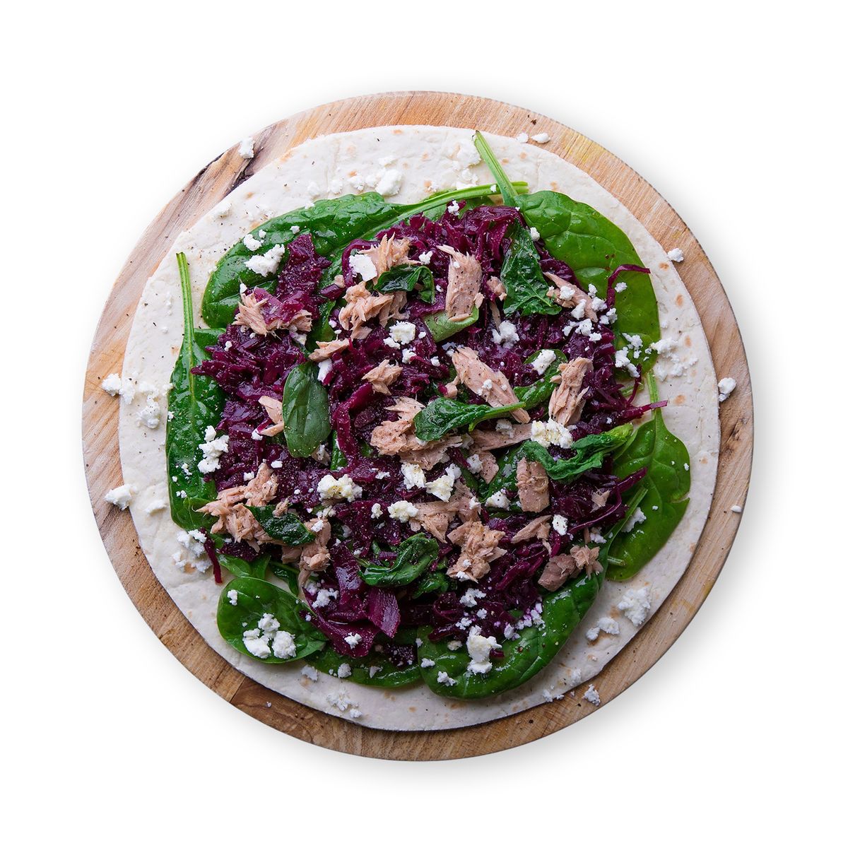 Frischer Rotkohl Tuna Wrap von feastr